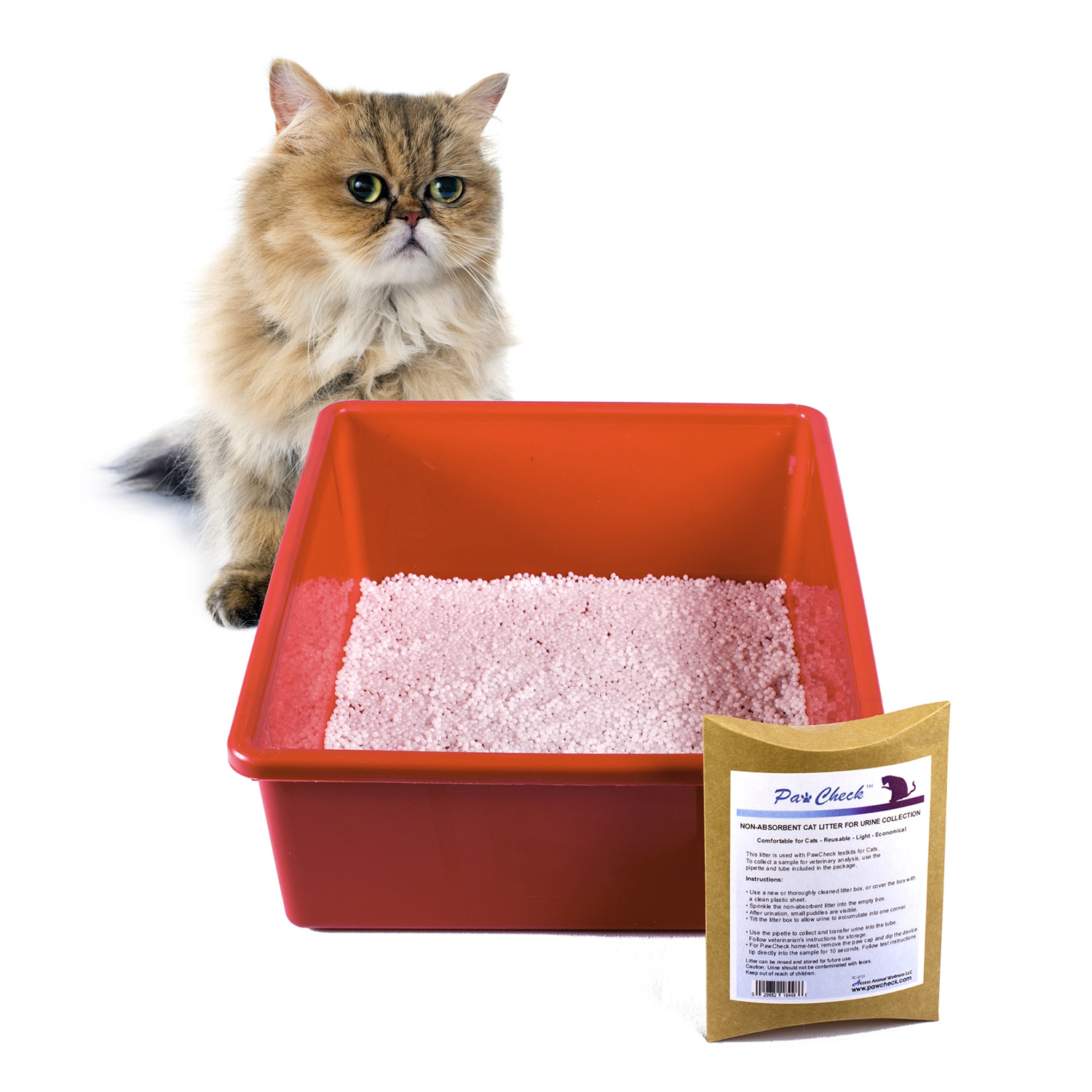 PawCheck® UTI Test Kit for Cats with Non-Absorbent, Reusable Cat Litter ...